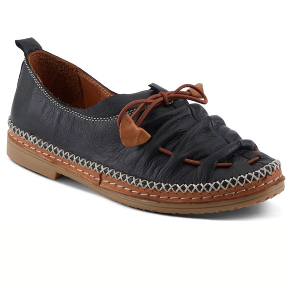 Spring Step | Shoes | New Spring Step Berna Blacktan Elastic Camp Tie ...